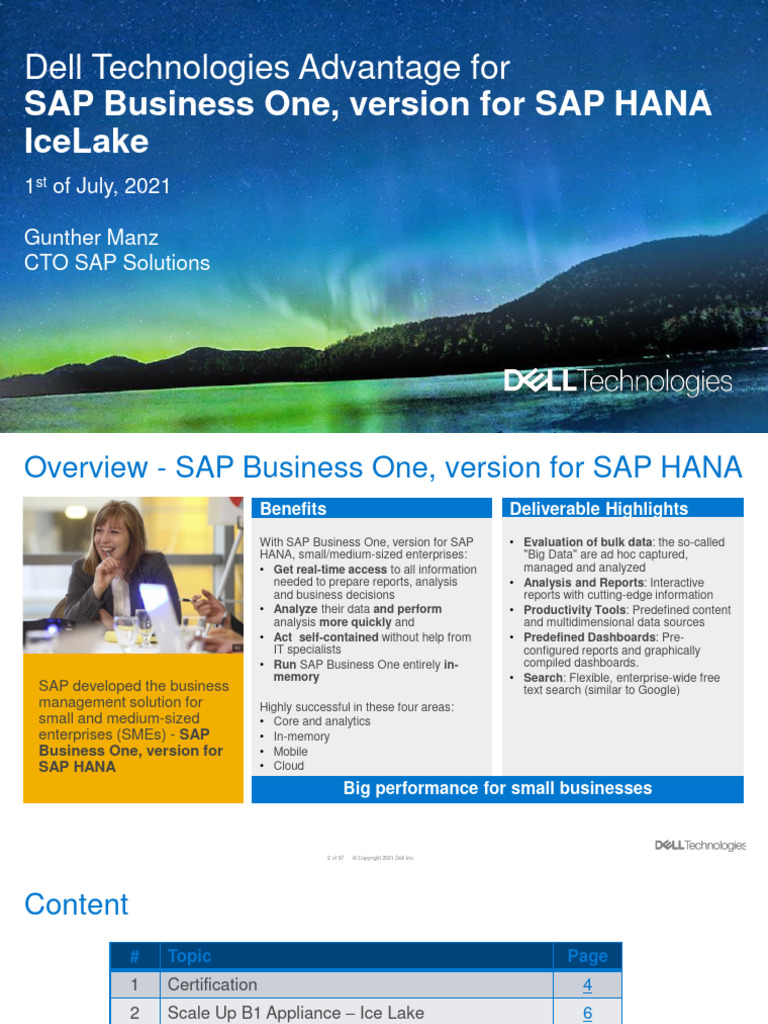 2021-06 IceLake Dell 2021 Flyer SAP Business One HANA | Download Free ...