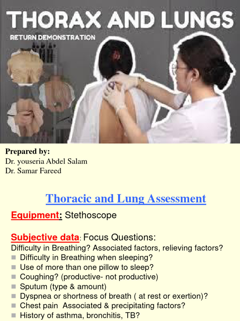 lung and thorax assess - (Autosaved) .مرحبا | PDF | Respiratory Tract ...