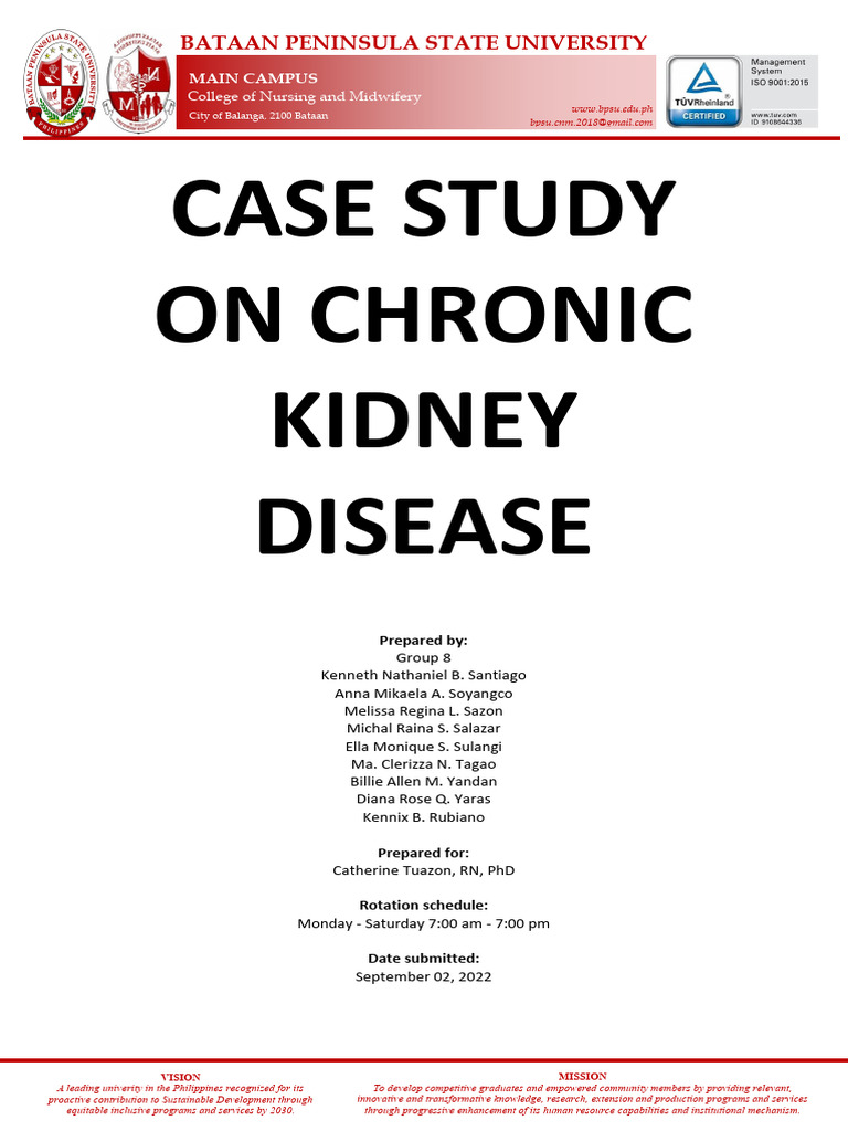 Chronic Kidney Disease Case Study | PDF | Kidney | Medical Specialties