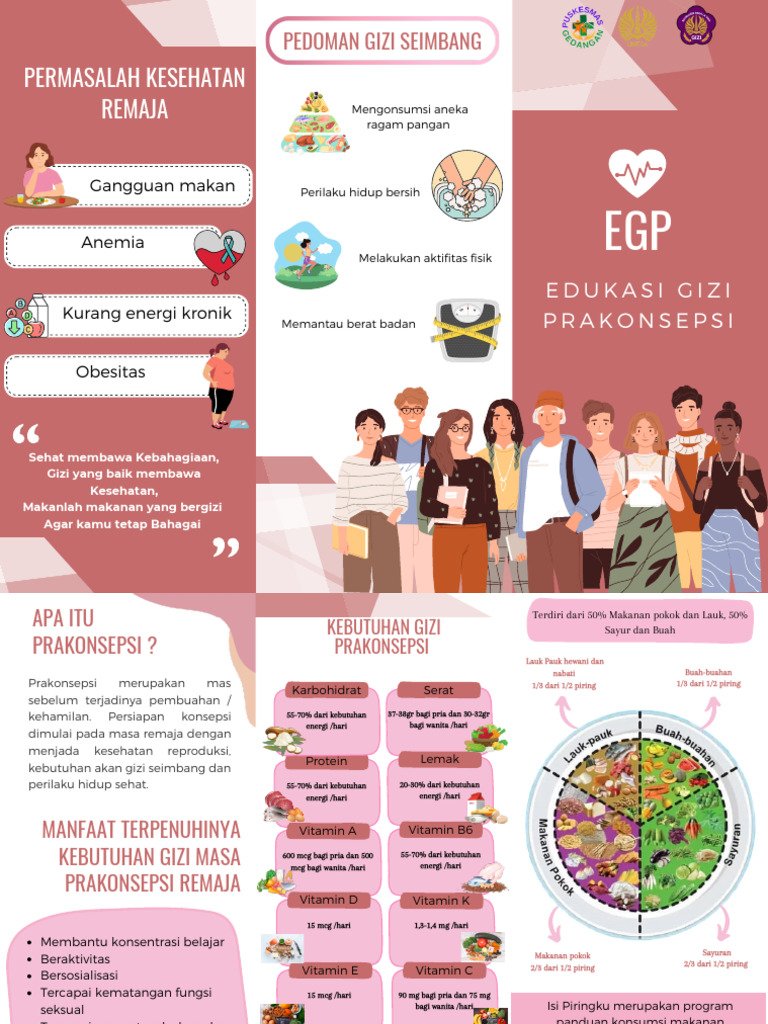 Leaflet Edukasi Gizi Prakonsepsi (GM) | PDF