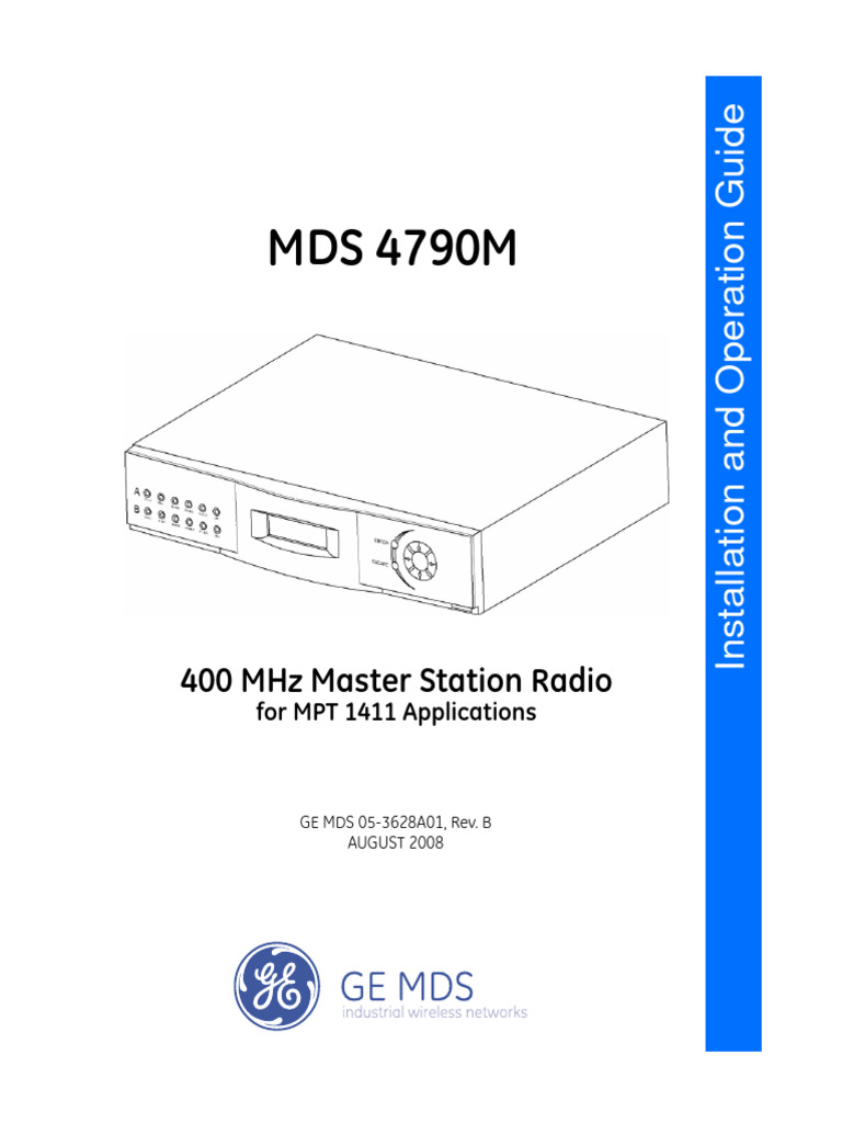 Mds 4790M: 400 MHZ Master Station Radio | PDF | Radio | Programmable ...