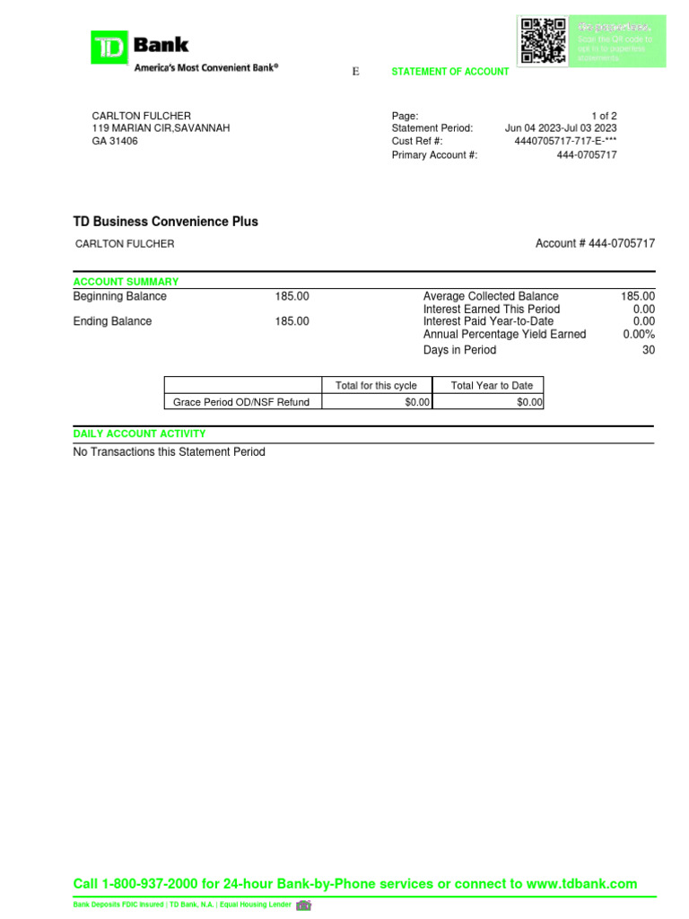 Bill | PDF | Banks | Overdraft