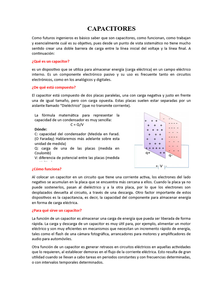 Guía Completa sobre Capacitores | PDF | Condensador | Capacidad