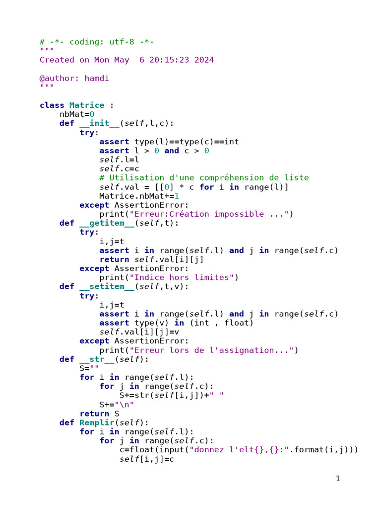 Matricev F | PDF | Linear Algebra | Computer Programming
