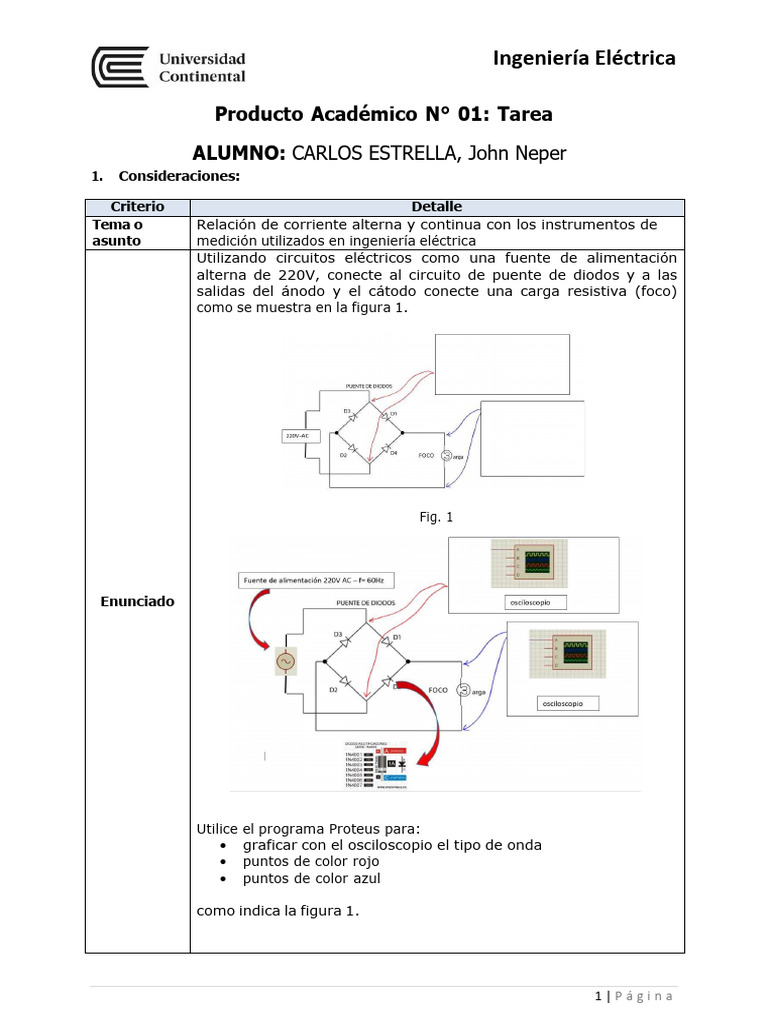 ingenieria electrica - pa1 JCE | PDF | Corriente eléctrica | Ingenieria Eléctrica