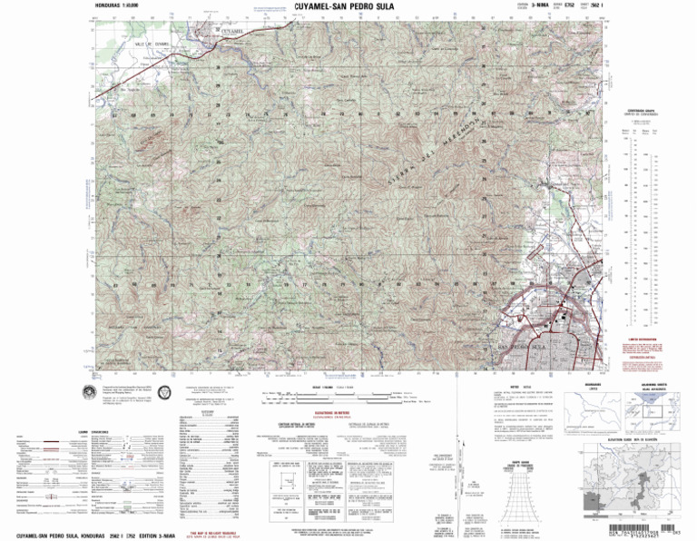 Cuyamel - San - Pedro - Sula Honduras 50k 2562i 1992 | PDF