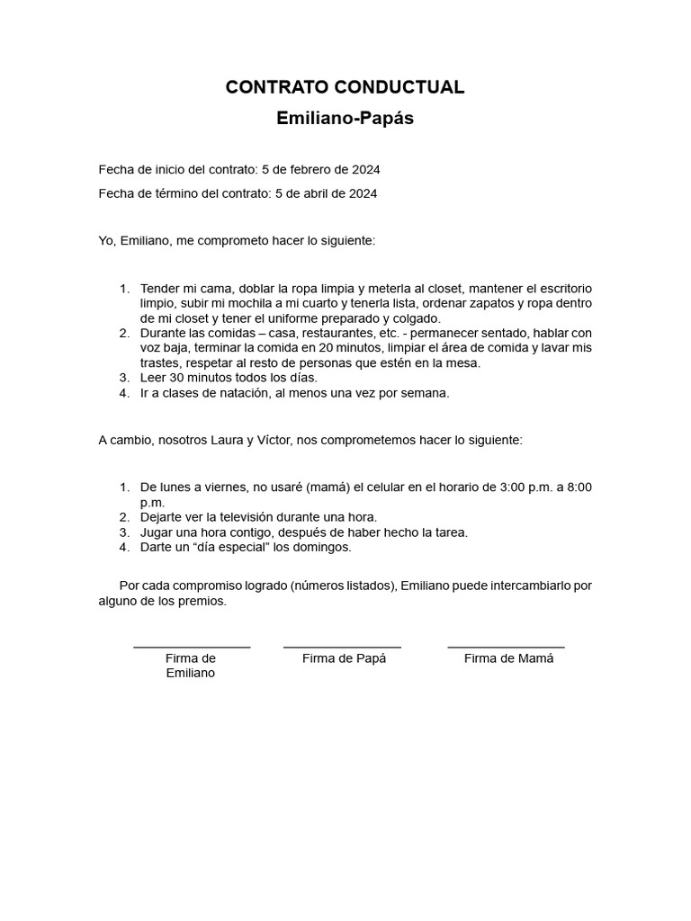 Contrato Conductual: Tipos Y Ejemplos – XULT