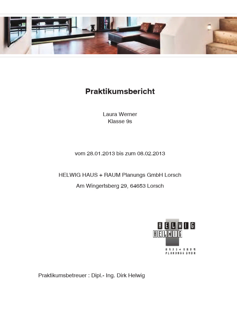 Praktikumsbericht Beispiel Klasse 9a | PDF