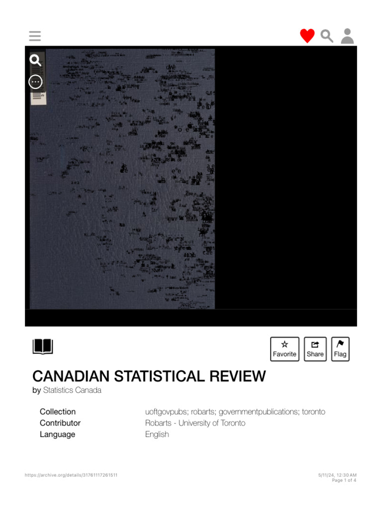 CANADIAN STATISTICAL REVIEW - Statistics Canada - Free Download, Borrow ...