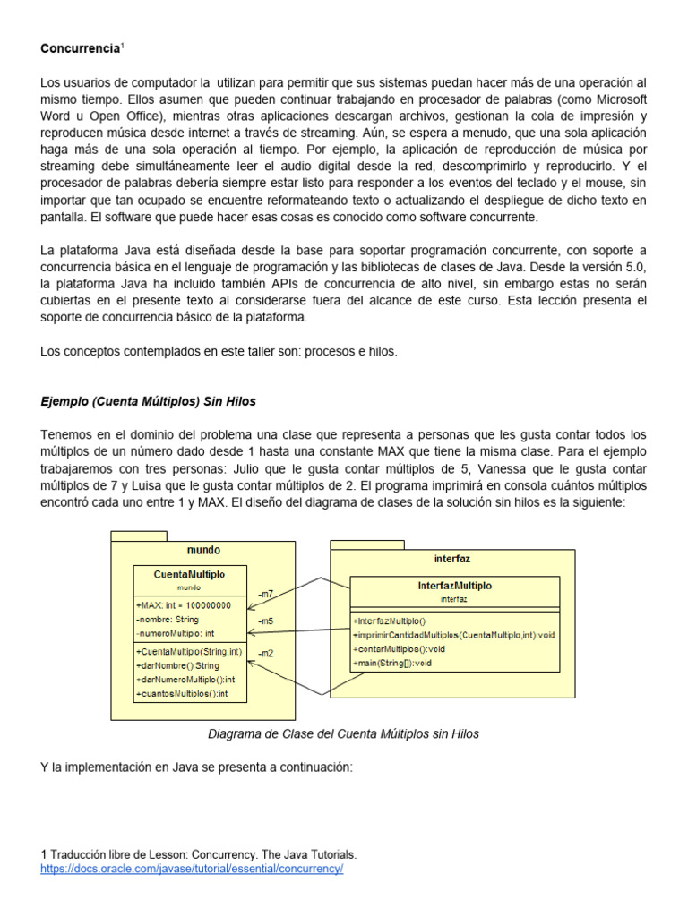 Concurrencia en Java: Hilos y Runnable | PDF | Hilo (Computación) | Objeto (informática)