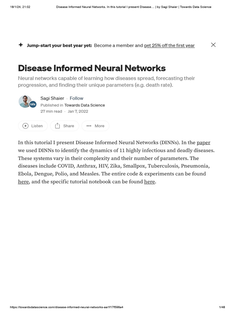 Disease Informed Neural Networks In This Tutorial I Present Disease By Sagi Shaier Towards 