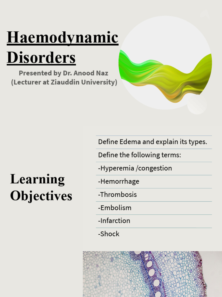 Heamodynamic Disorders (Patho) - Dr. Anood | PDF | Edema | Thrombus