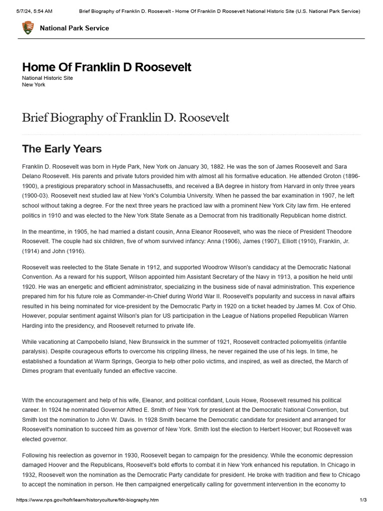Franklin D. Roosevelt | Download Free PDF | Franklin D. Roosevelt | New ...