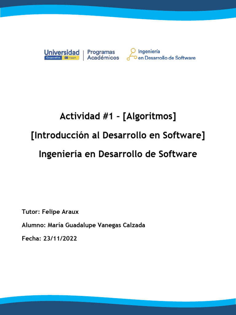 MariaGuadalupe A1 | PDF | Algoritmos | Programación de computadoras