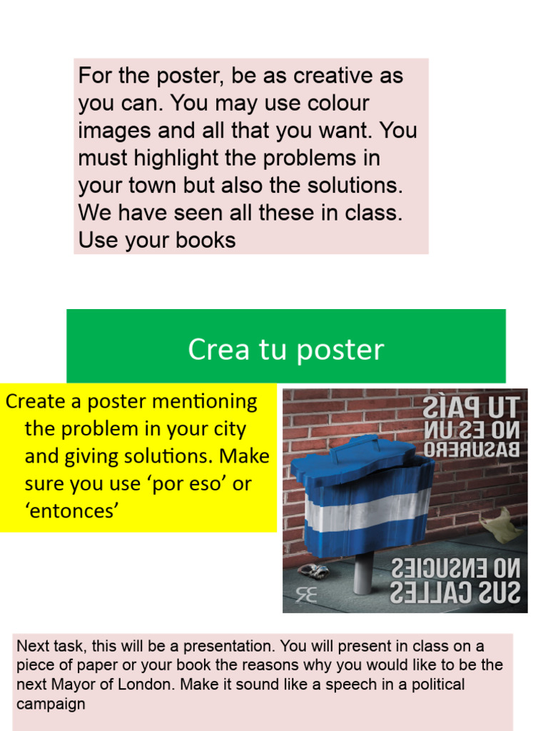 Crea Tu Poster Soluciones A Los Problemas | PDF