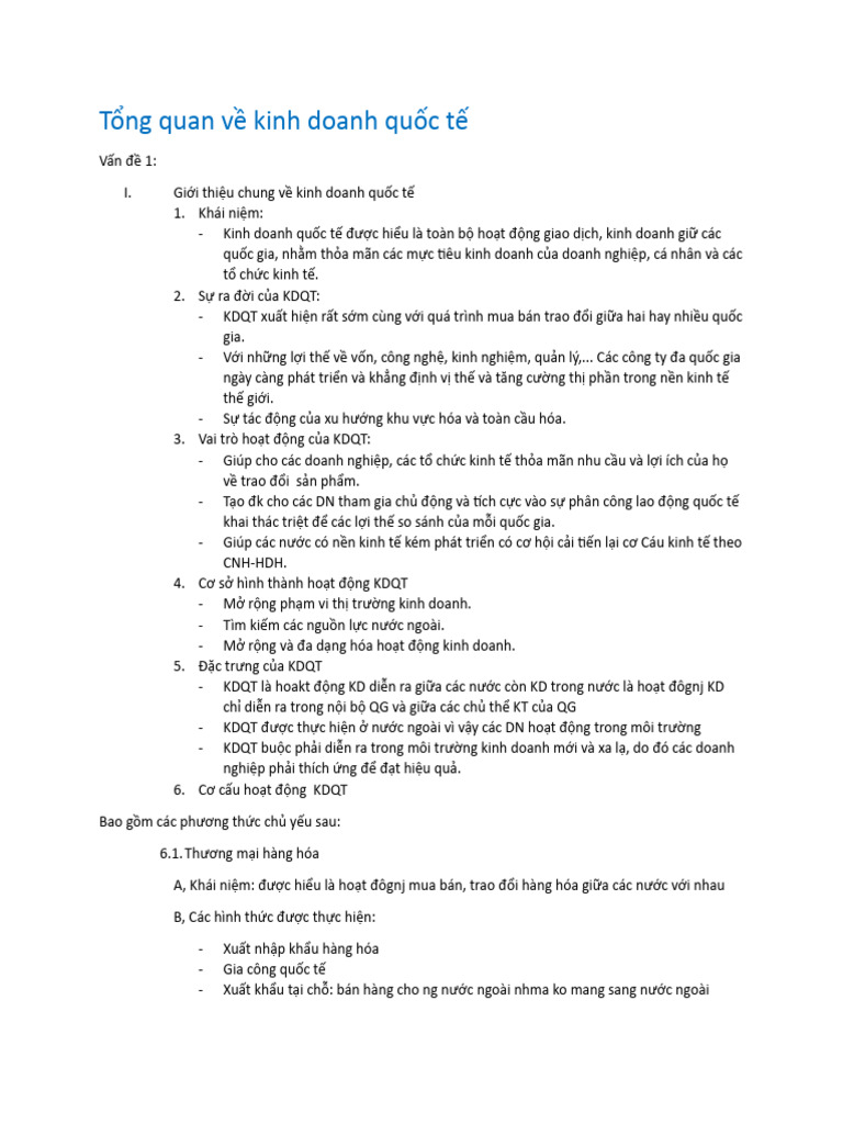Tổng quan về KDQT | PDF