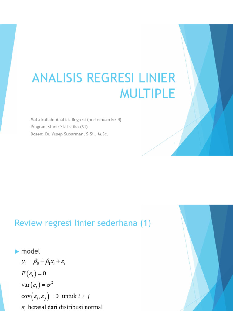 03 Regresi linier multipel | PDF