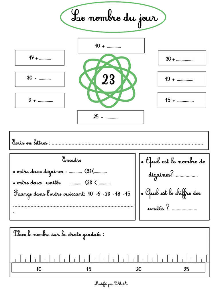 Le Nombre Du Jour 23 | PDF