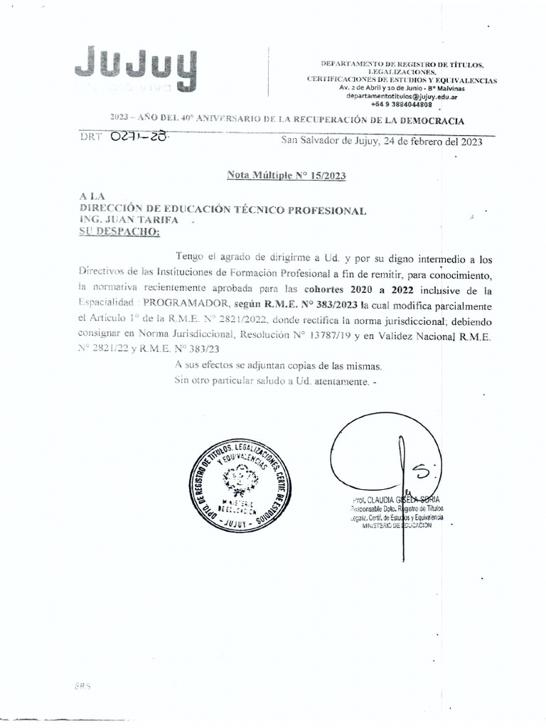 RM383-23 - Programador | PDF