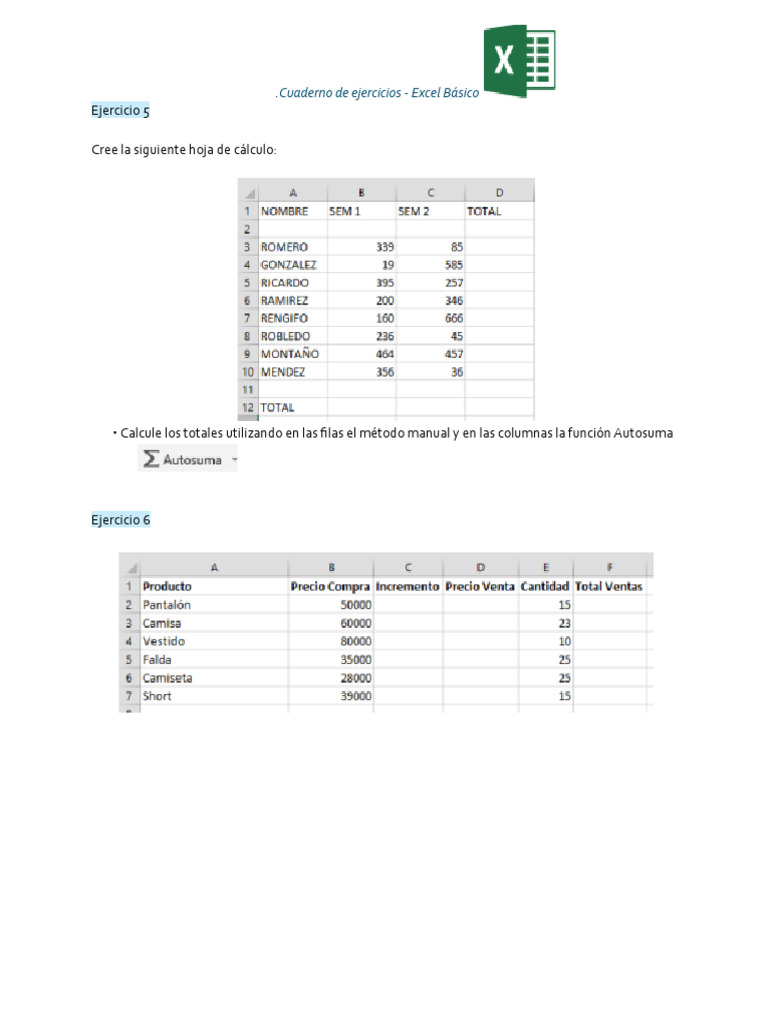 Practica 3 Excel | Descargar gratis PDF | Microsoft Excel
