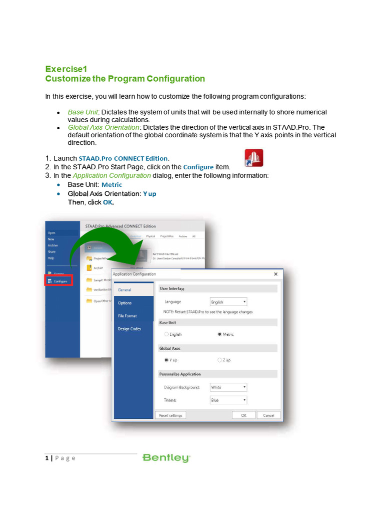 Customize STAAD.Pro Settings | PDF | Cartesian Coordinate System ...