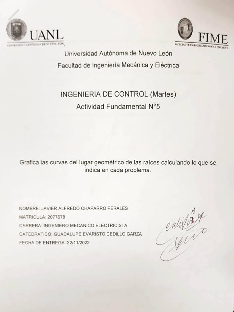 AF5 - Ing - Control | PDF