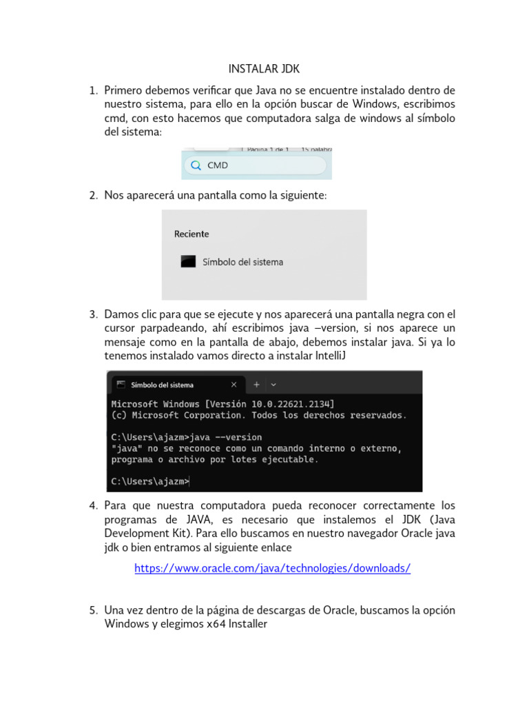 Pasos para Instalar Java 2023 | PDF | Java (lenguaje de programación) | Ventana (informática)