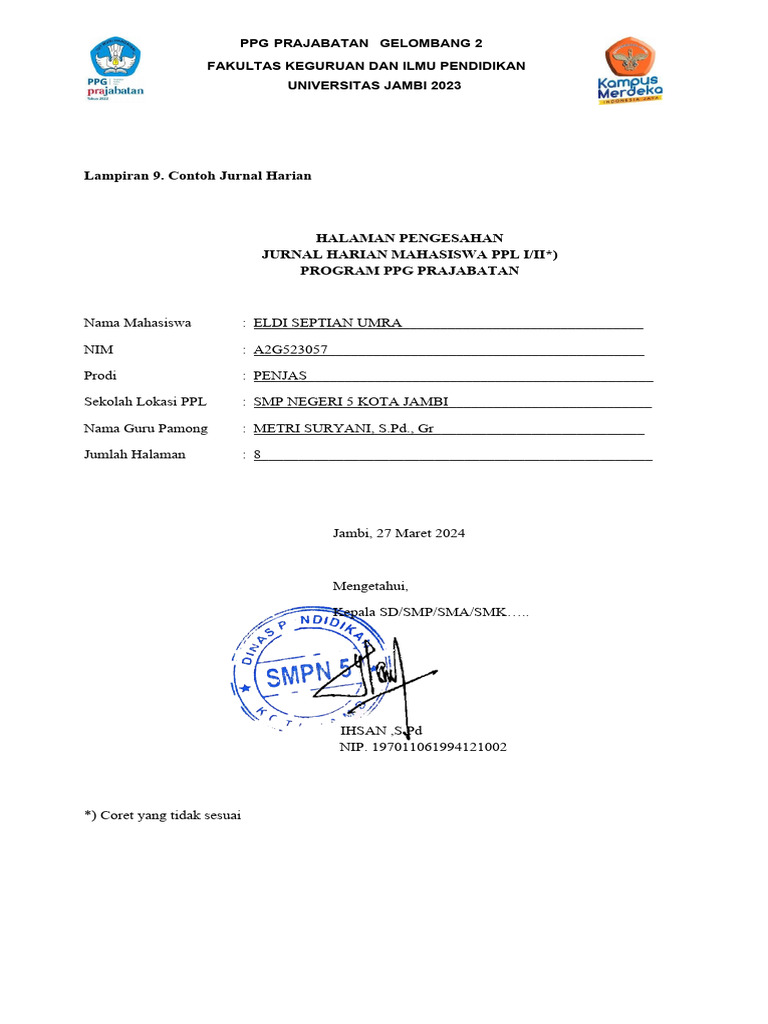 TOPIK 5. PPL 1 - Jurnal Harian - Diskusi Refleksi Akhir - ELDI SEPTIAN UMRA | PDF