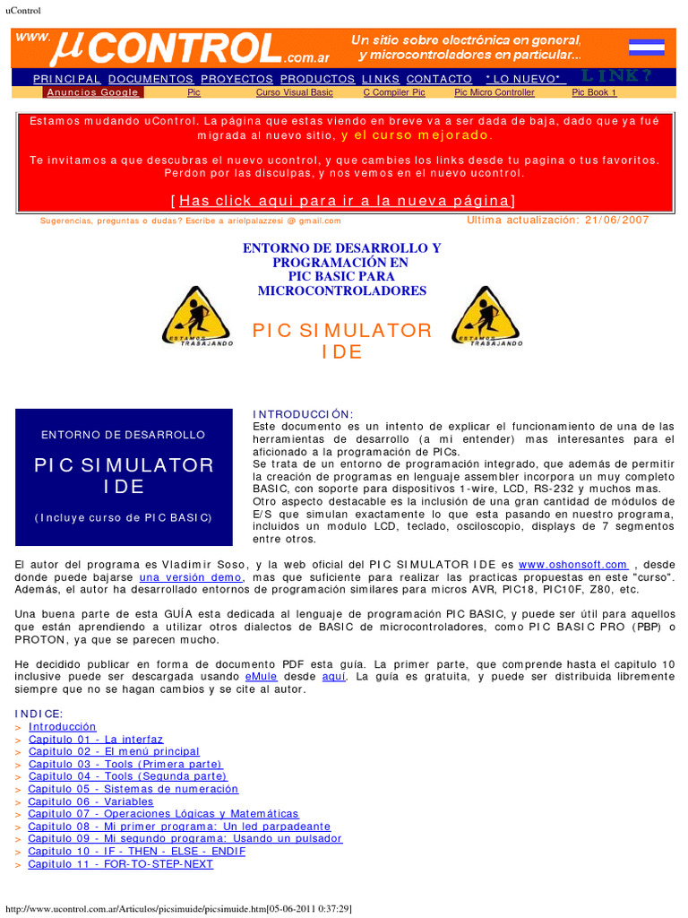 Manual PIC Simulator IDE | PDF | Poco | Ingeniería Informática
