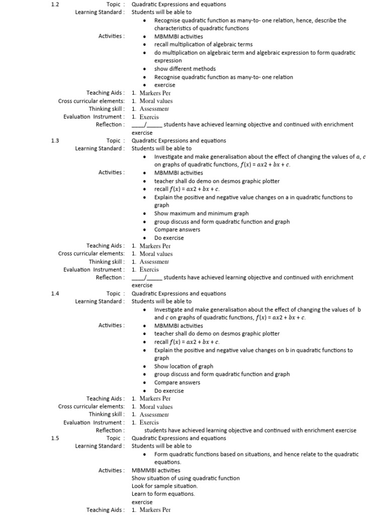 DLP MAT T4 ENG | PDF | Quadratic Equation | Function (Mathematics)