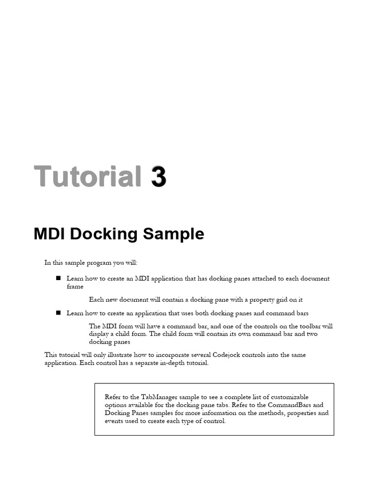 MDIDocking Sample | Download Free PDF | Parameter (Computer Programming) | Window (Computing)