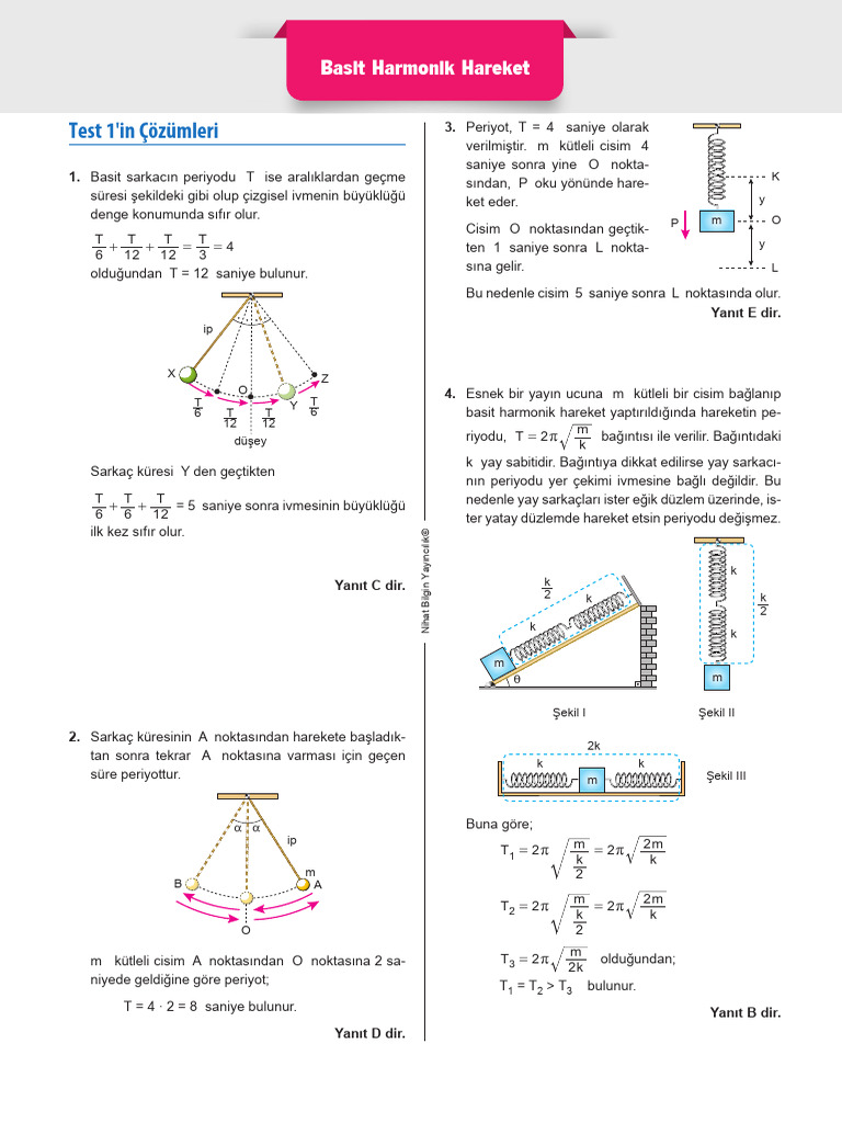 03 Basit Harmonik Hareket | PDF