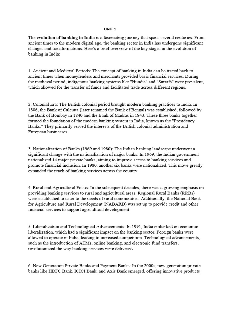 UNIT 1 Banking & Insurance | PDF | Financial Risk | Banks