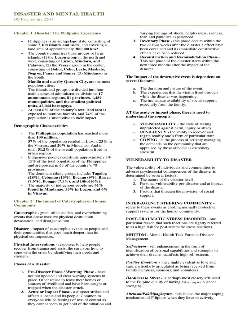 DMH Reviewer | PDF | Psychosocial | Grief