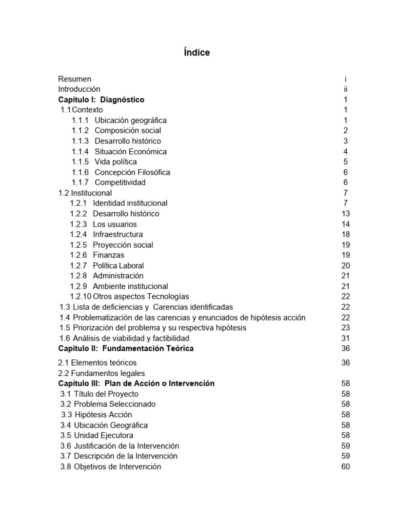 Indice 1 Institucion | PDF