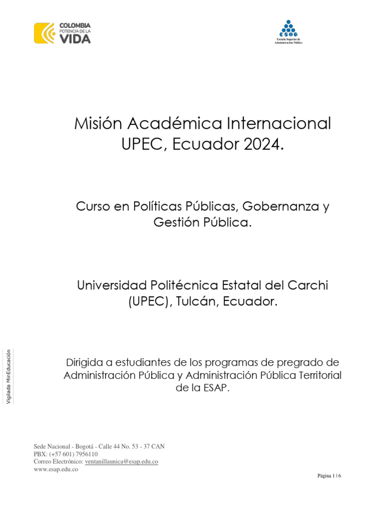Convocatoria Upec | PDF