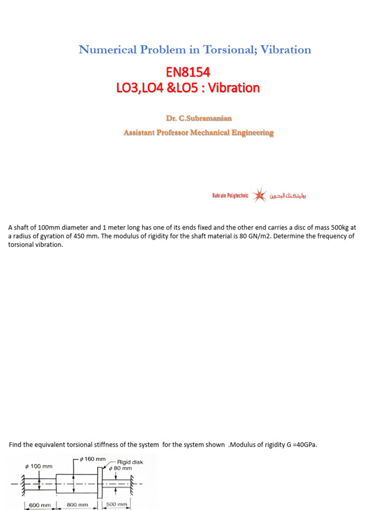 Numerical Problem in Torsional | PDF