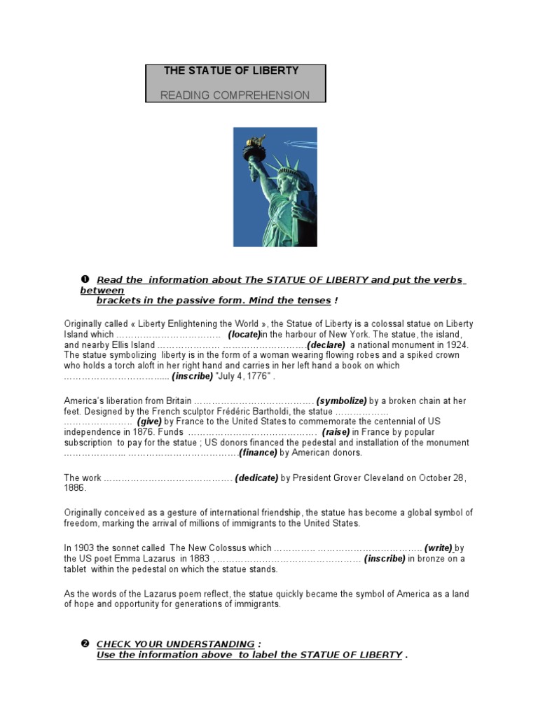 Ellis Island Statue of Liberty Passive | PDF | Sculpture | Poetry