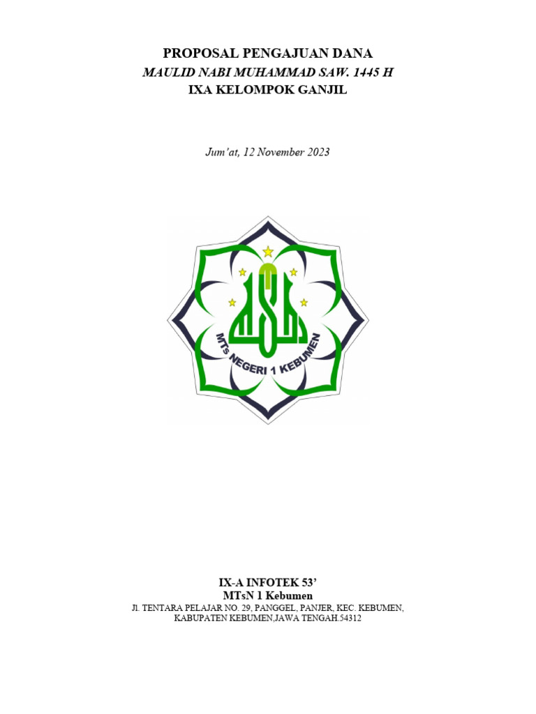 Proposal Pengajuan Dana K-Ganjil | PDF | Perjalanan