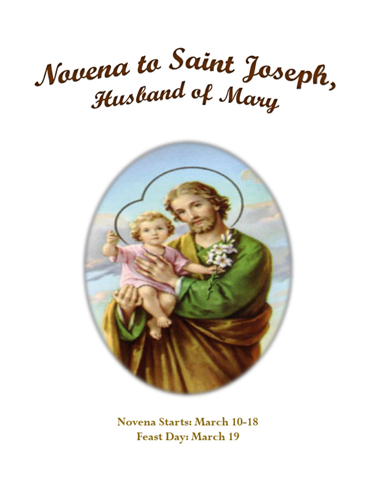 9 days Novena to Saint Joseph | PDF | Saint Joseph | Mary, Mother Of Jesus