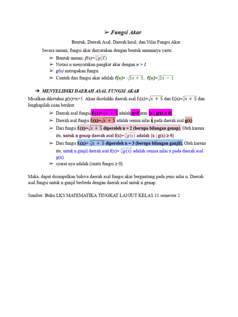 Fungsi Akar | PDF
