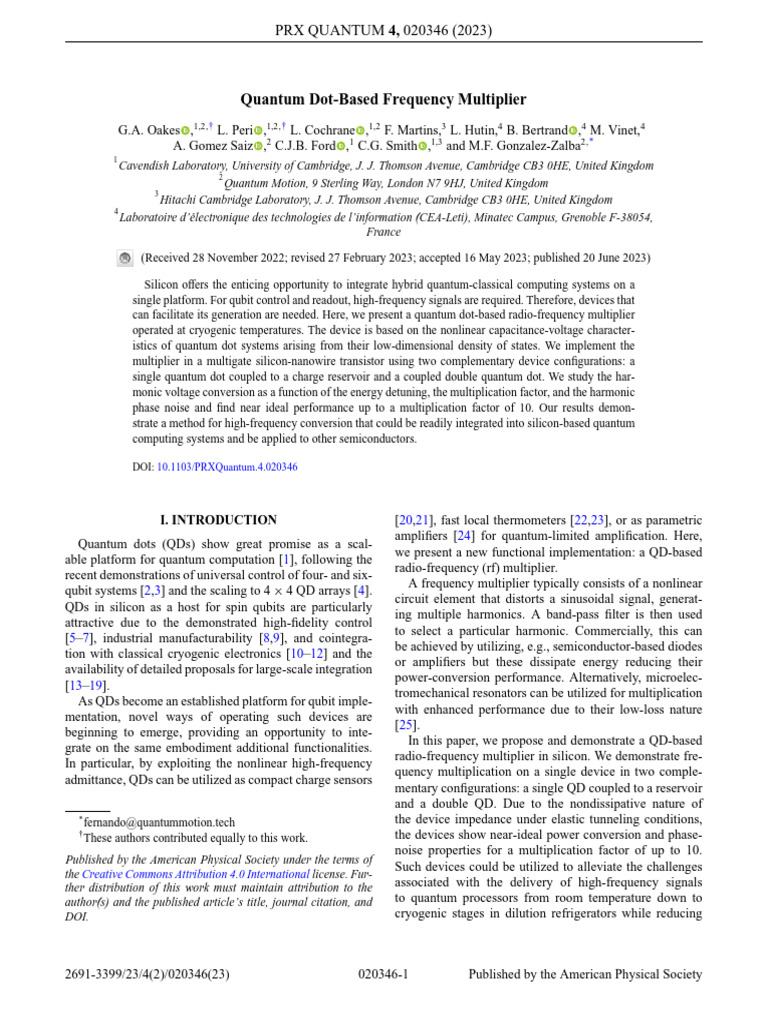 PRXQuantum 4 020346 | PDF | Amplifier | Phase (Waves)