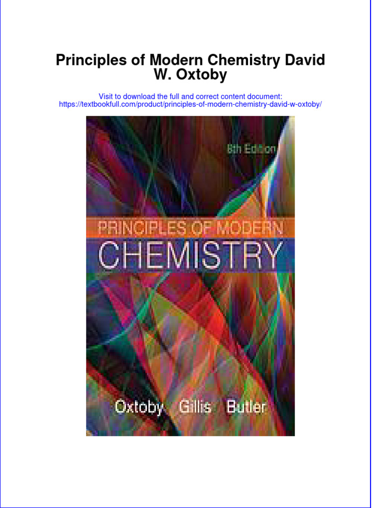 PDF Principles of Modern Chemistry David W Oxtoby Ebook Full Chapter ...