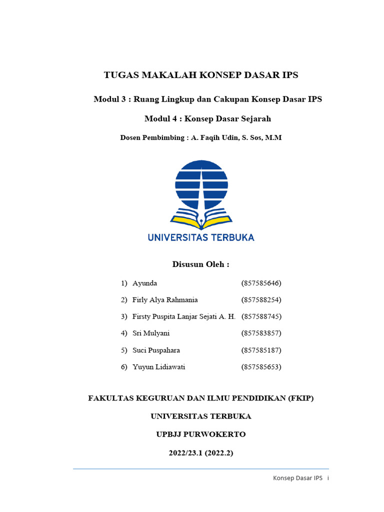 Cover Makalah IPS Edit | PDF | Ilmu Sosial | Seni