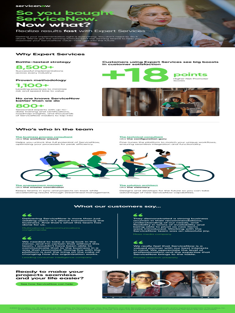 ServiceNow Expert Services At-a-Glance Infographic | PDF | Business ...