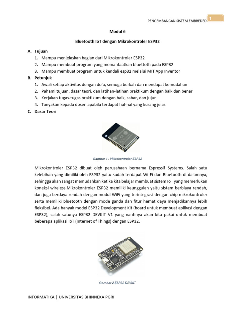 "Bluetooth IoT dengan ESP32" | PDF | Game & Aktivitas | Teknologi ...