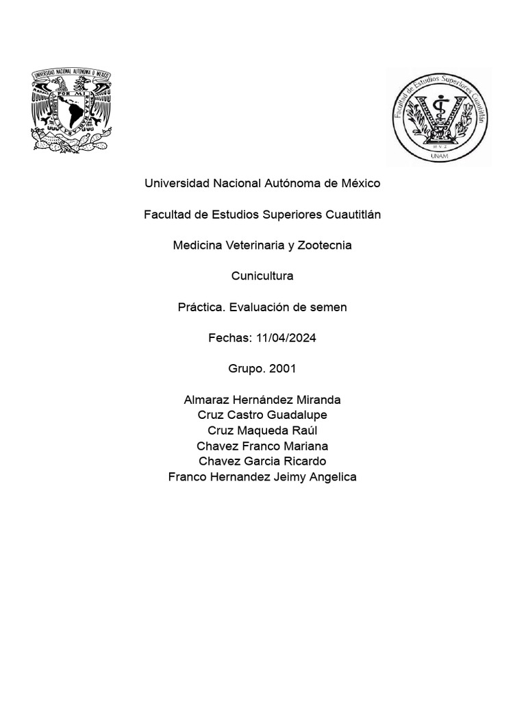 Evaluación de Semen | PDF | Semen | Hembra