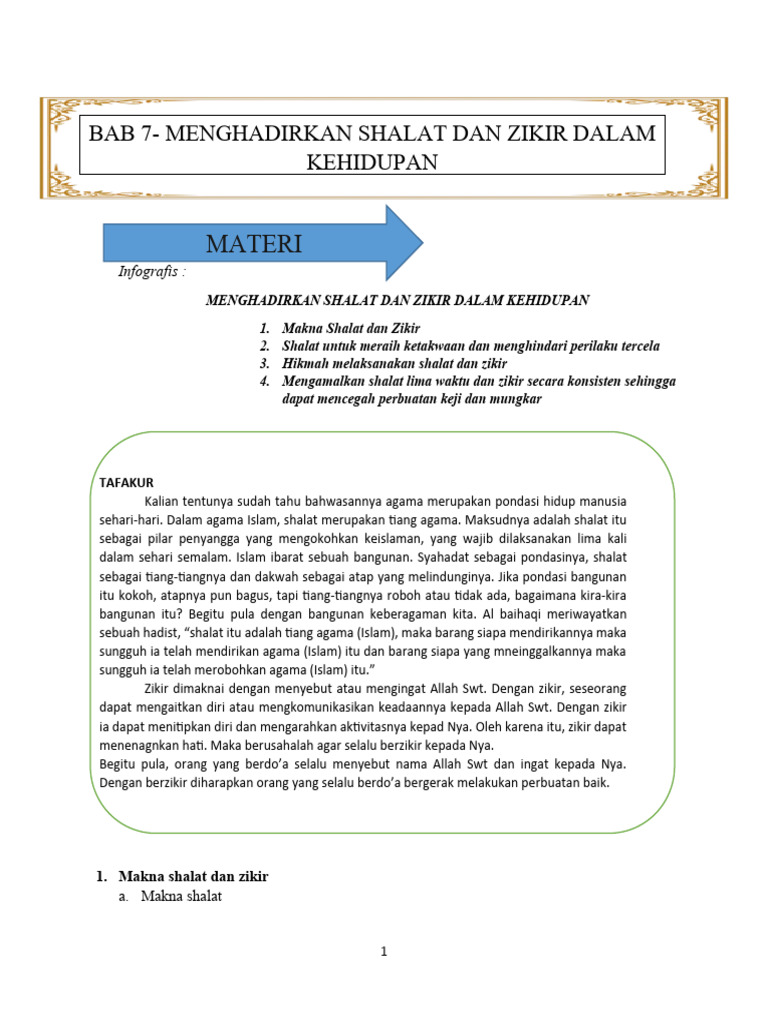 Modul Pai Ikm Kelas 7 - Siswa (Bab 7) | PDF