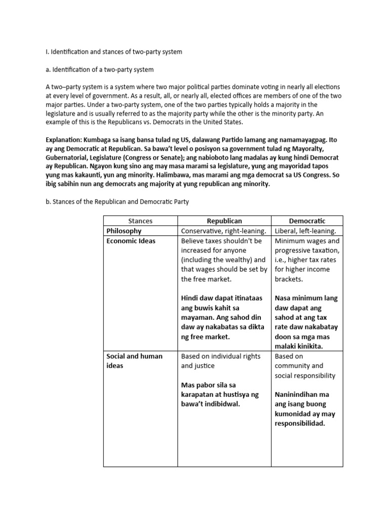 Two-Party System With Explanation | PDF | Democratic Party (United ...