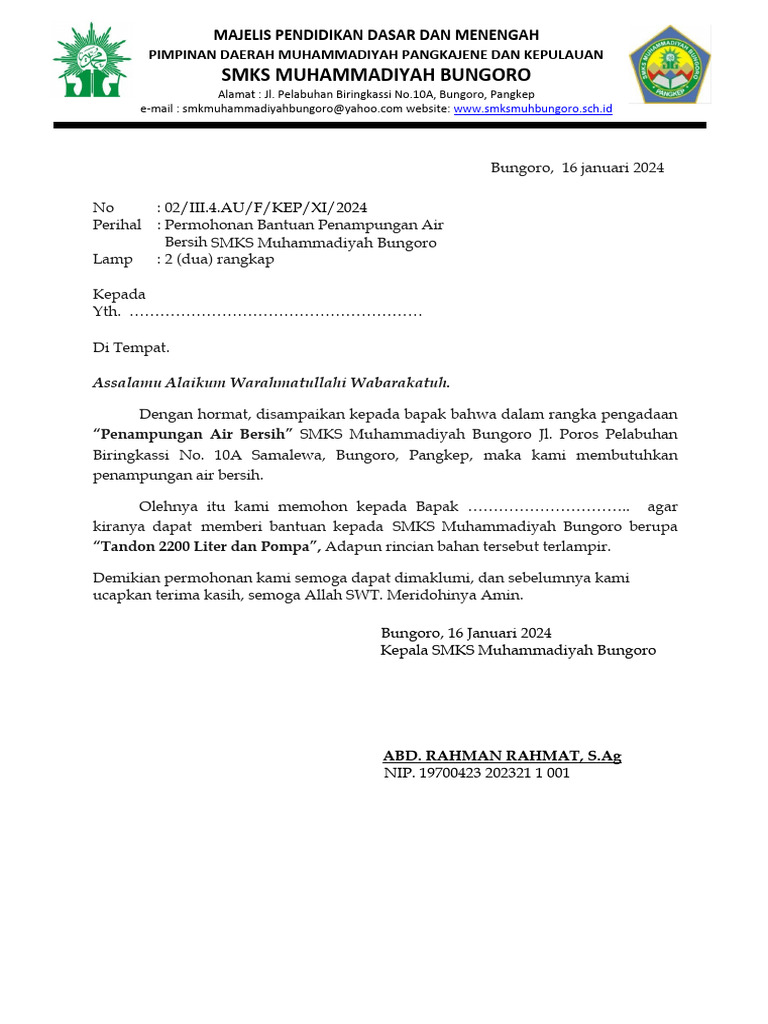 Proposal Tandon Air | PDF